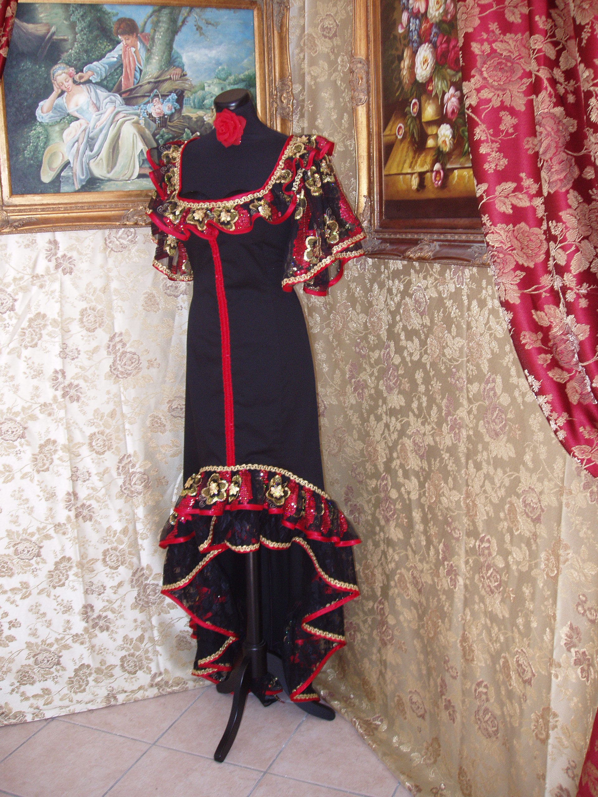 Vestito Spagnola novecento Corrida Tango Festa Danza